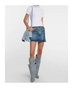 Y/project Y Belt Denim Miniskirt