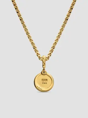 David Yurman Petite Leo Amulet In 18k Yellow With Diamond, 10.4mm