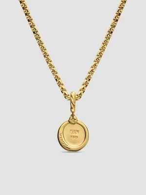 David Yurman Petite Virgo Amulet In 18k Yellow With Diamond, 10.4mm