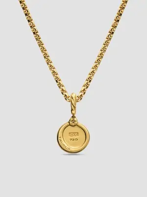 David Yurman Petite Taurus Amulet In 18k Yellow With Diamond, 10.4mm