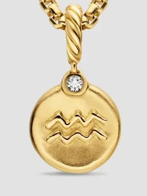 David Yurman Petite Aquarius Amulet In 18k Yellow Gold With 10.4mm