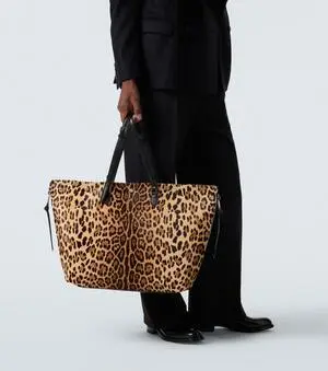 Dolce & Gabbana Atene Leopard-print Calf Hair Tote Bag