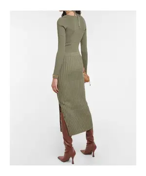 Simkhai Ribbed Knit Midi Skirt