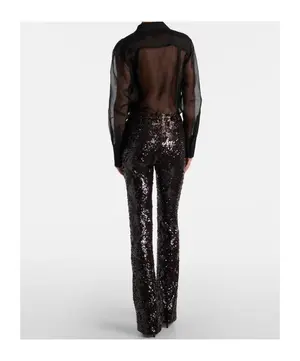Veronica Beard Collier Sequined Flared Pants