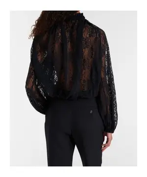 PATOU Lace Long-sleeved Blouse
