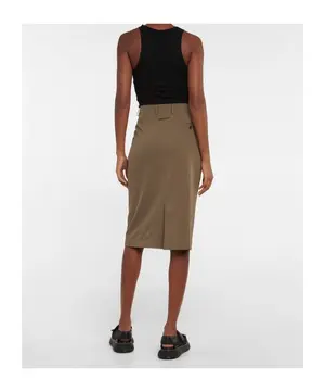 JEAN PAUL GAULTIER Low-rise Wool-blend Pencil Skirt