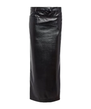 AYA MUSE Elfi Faux Leather Maxi Skirt - Black