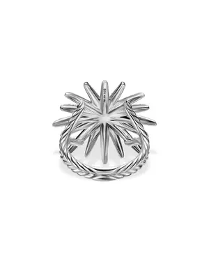 David Yurman Starburst Ring In Sterling With Diamonds, 25mm