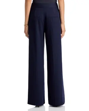 Veronica Beard Tyrell Pleated Wide Leg Pants