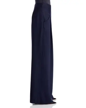 Veronica Beard Tyrell Pleated Wide Leg Pants