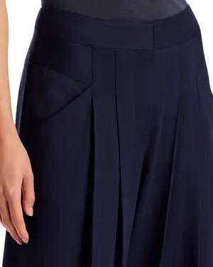 Veronica Beard Tyrell Pleated Wide Leg Pants