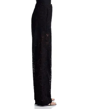 Veronica Beard Trevor Cotton Blend Lace Wide Leg Pants