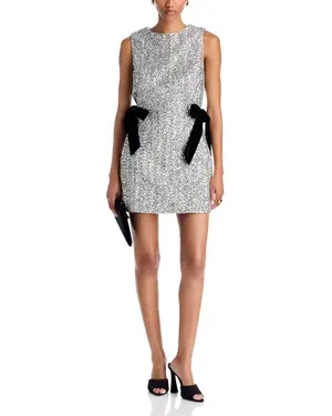 MILLY Bella Sequin Bow Mini Dress