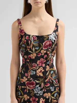 Hemant & Nandita Floral Embroidered Maxi Dress