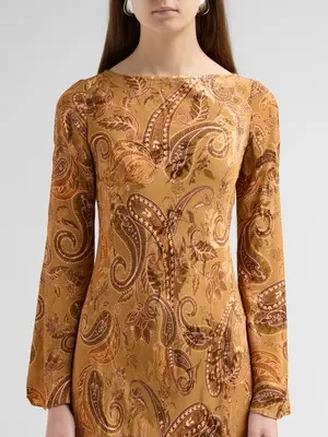 Hemant & Nandita Paisley Column Maxi Dress