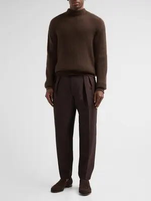 Kiton Woven Suede Penny Loafers