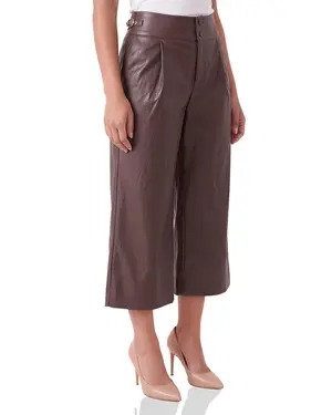 Bagatelle Faux Leather High Rise Crop Pants