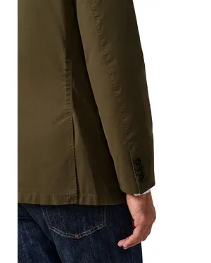 David Donahue Jackson Cotton Blend Soft Coat - Olive