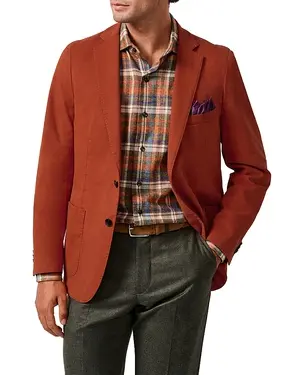David Donahue Jackson Cotton Blend Khaki Soft Coat Spice