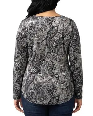 Karen Kane Velvet Shirttail Top