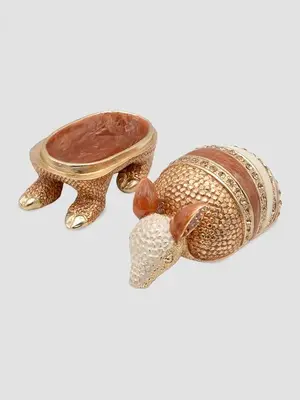JAY STRONGWATER Flora Fauna Armi Armadillo Box