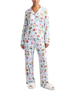 NICK & NORA Dainty Desserts Jersey Long Sleeve Pajama Set