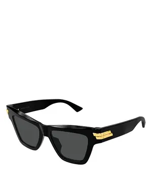 Bottega Veneta Mitre Cat Eye Sunglasses, 53mm Black