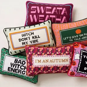 FURBISH Witch Don't Kill My Vibe Needlepoint Pillow