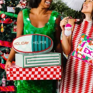 FURBISH Holiday Helper Needlepoint Pillow