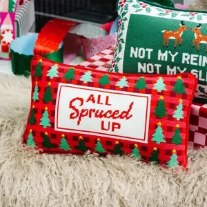 FURBISH All Spruced Up Needlepoint Pillow