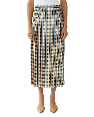 Lafayette 148 New York Pleated Midi Skirt