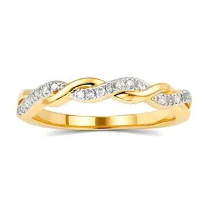 KYLIE HARPER Swirling Diamond Band Ring 1/10 Tdw - Gold