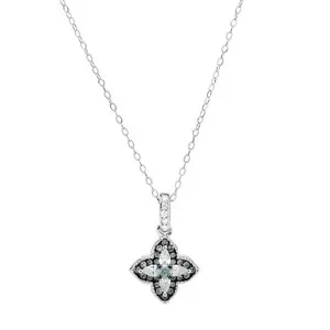 KYLIE HARPER London Blue Clover Drop Pendant In Sterling - Silver