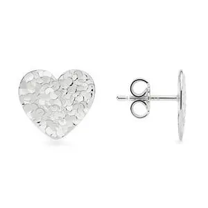 KYLIE HARPER Shattered Heart Stud Earrings In Sterling - Silver