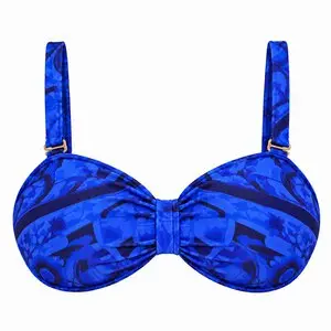 LAURA JAYNE Aztec Tan-through Bikini Top - Blue