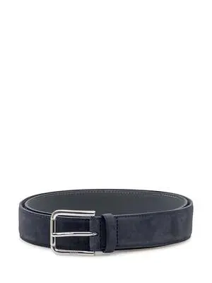 BOSS Navya Leather Belt With 35mm Buckle Detail - Dark Blue