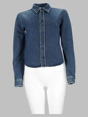 Saint Laurent Textile Shirt For - Blue