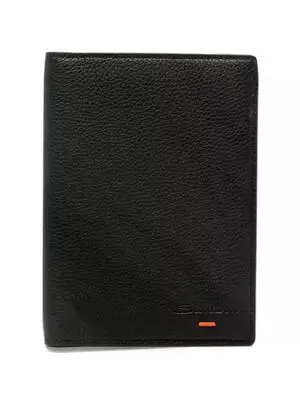 Santoni Logo-debossed Card Holder - Black