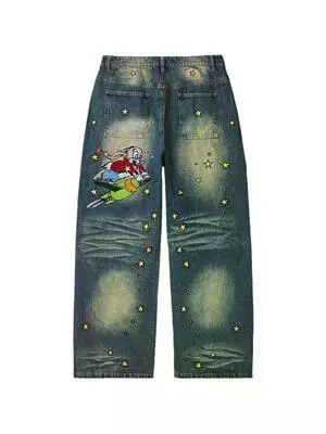 VALE FOREVER Cosmo Embroidered-star Jeans