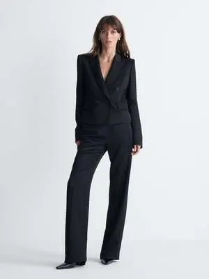Diane Von Furstenberg Maddie Satin Pant - Black