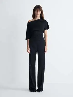 Diane Von Furstenberg Justine Jersey Top - Black
