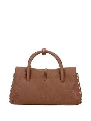 ZANELLATO S Dotta Studded Shoulder Bag - Brown