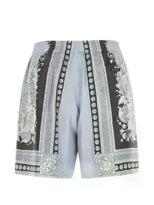 Versace Printed Silk Twill Shorts