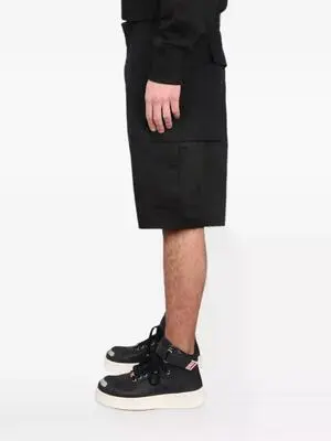 Kenzo Cotton Cargo Shorts - Black