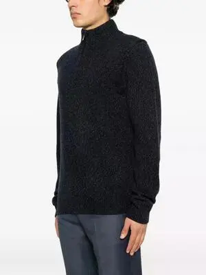 Eric Bompard Marl Zip-neck Sweater