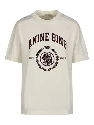 ANINE BING Jaylin Tee Collegiate Cream