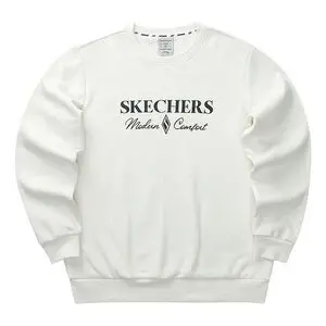 Sketchers Diamond Series Letter Printed Crew Sweater 'white Black