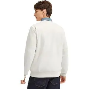 Sketchers Diamond Series Letter Printed Crew Sweater 'white Black