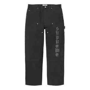 Supreme X The Great China Wall Ss26 Double Knee Painter Pants - Black