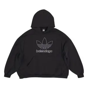 Balenciaga X Adidas Logo Oversized Hoodie White